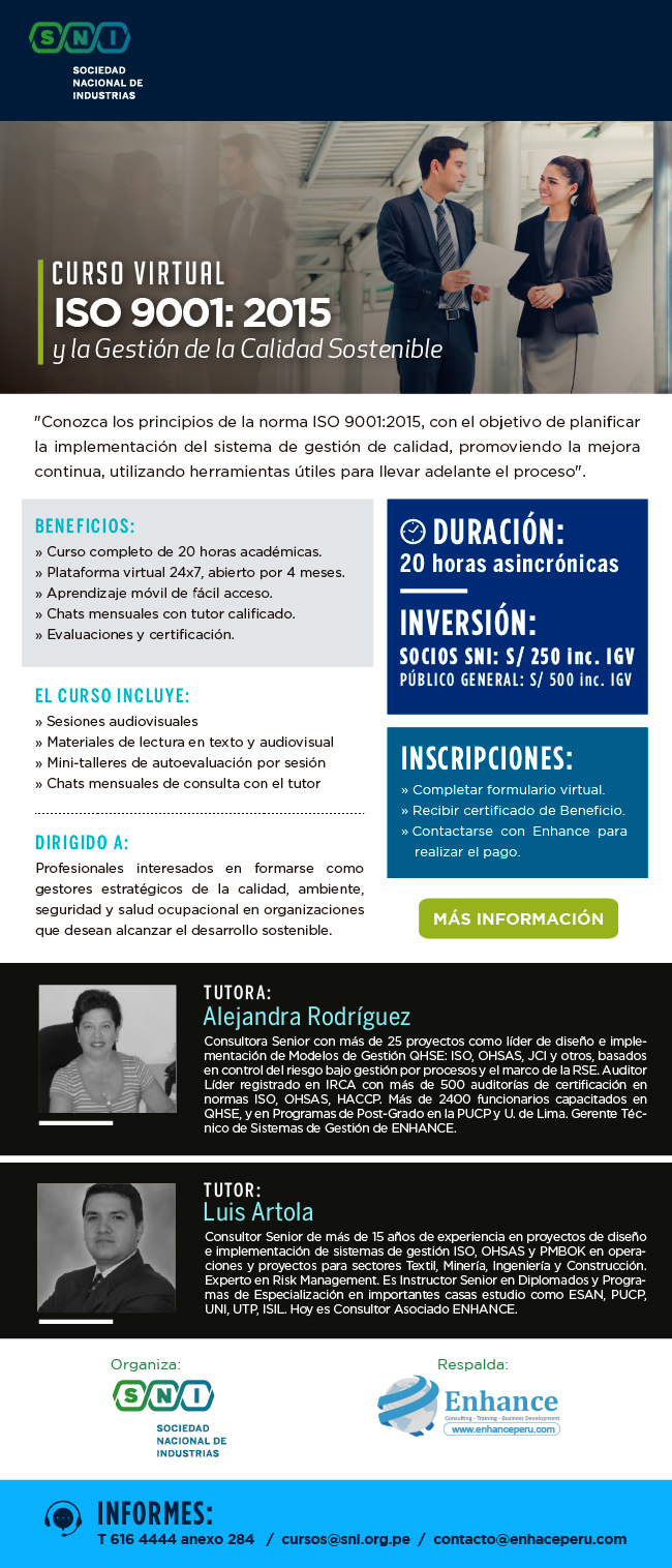 Curso Virtual: ISO 9001:2015