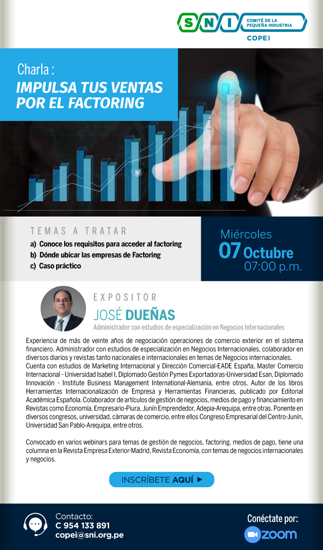 Charla: IMPULSA TUS VENTAS POR EL FACTORING